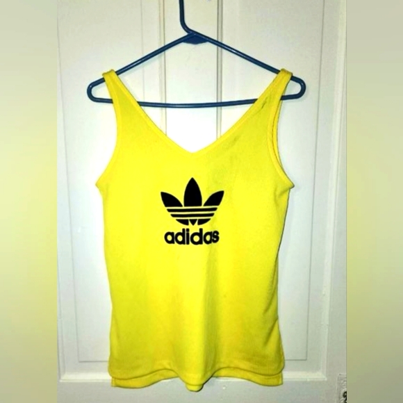 adidas | Tops | Adidas Yellow Womens Ribbed Tank Top | Poshmark